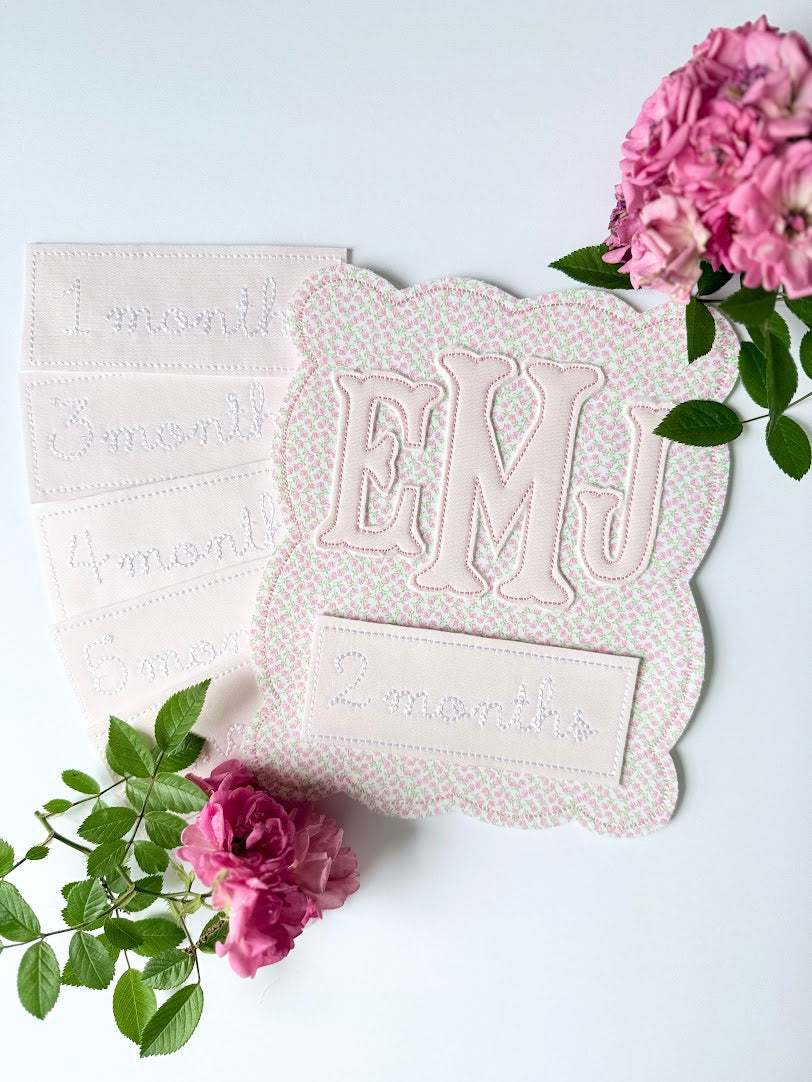 Initial Month Plaque in Floral – Little Happies
